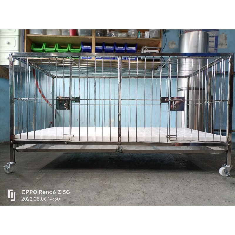 2×4×2 feet 2doors 304 stainless steel dog cages | Shopee Philippines