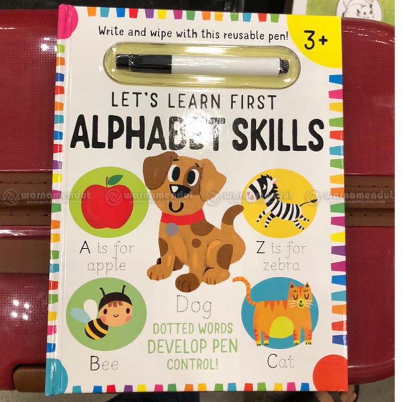 Alphabet letter writing book for children WM BW Write Wipe Let's Learn ...