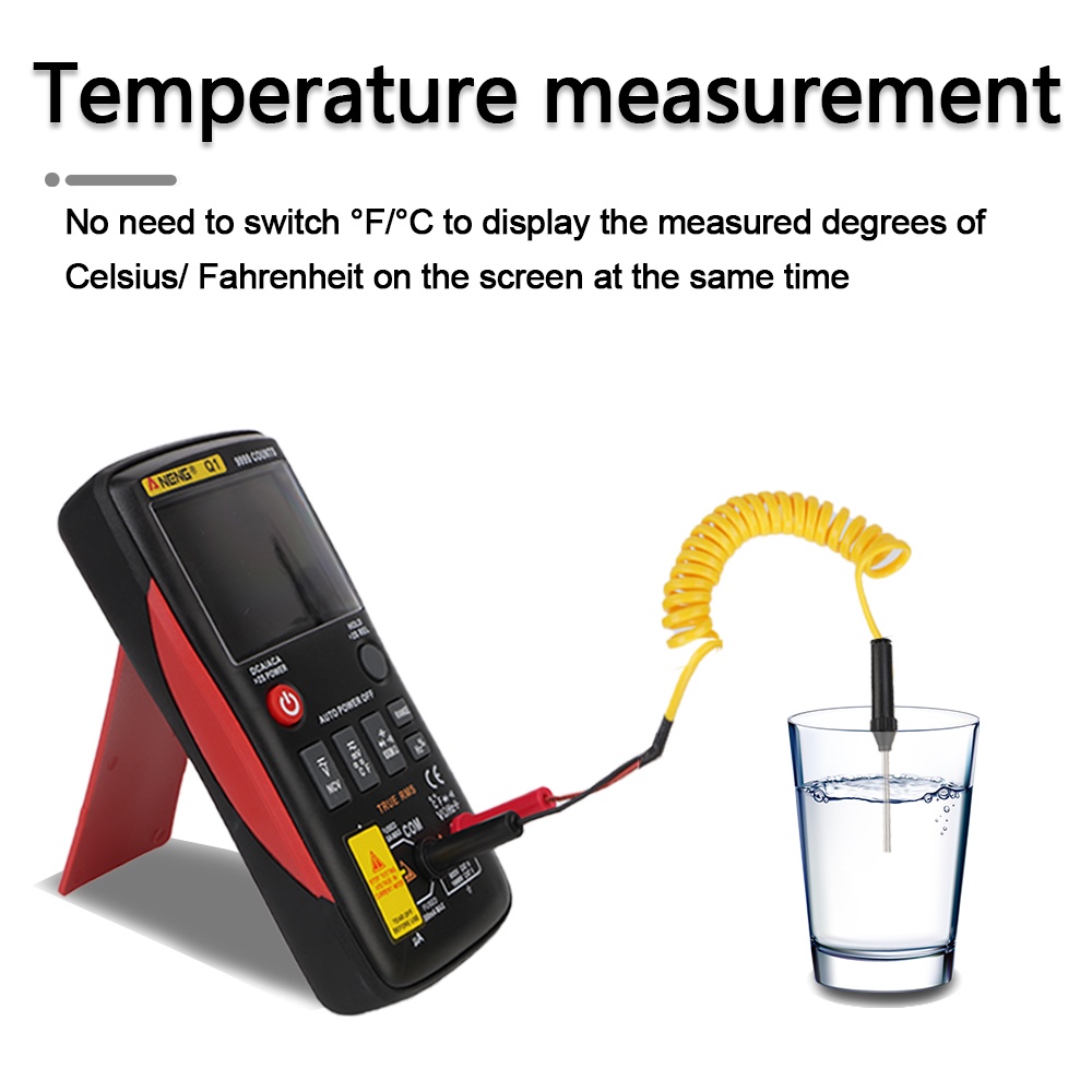 Q1 Digital Multimeter Capacitor Wire Test Meter True RMS Professional ...
