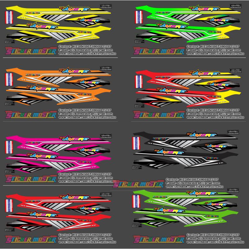 Yamaha Mio Amore Decals | Shopee Philippines