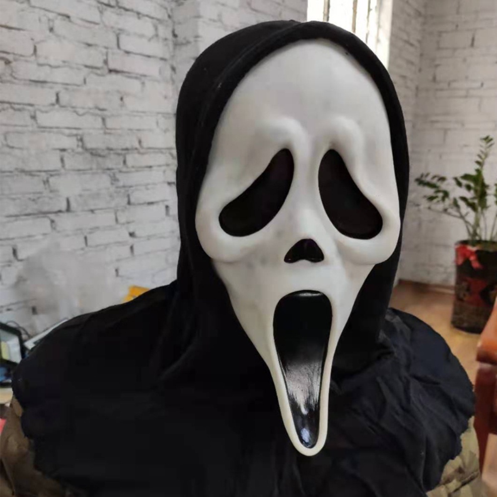 Halloween Ghost Face Mask For Party Decoration Horror Screaming Grimace ...