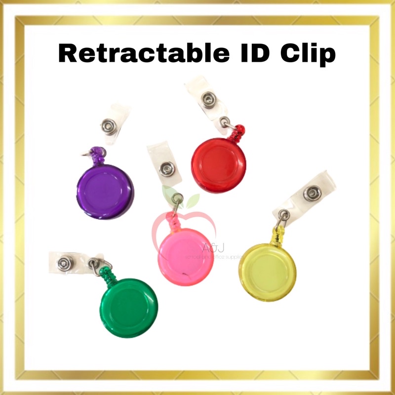 Transparent Retractrable ID Clip Lanyard Key Clip ID holder | Shopee ...