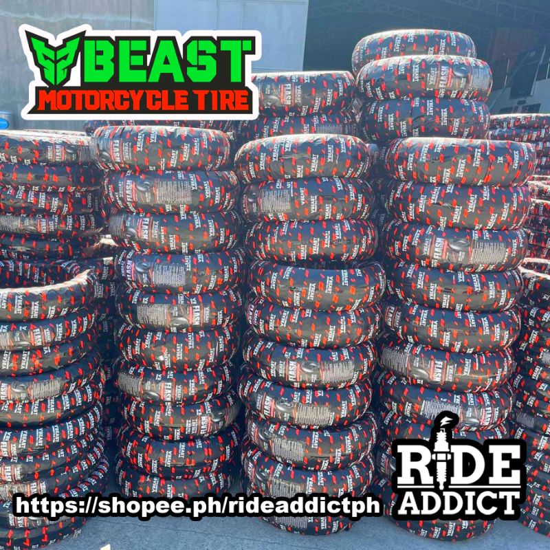 BEAST TIRE FLASH TUBELESS FOR NMAX (110/70-13 & 130/70-13) FREE SEALANT ...