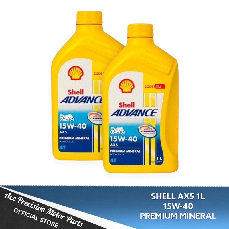 SHELL ADVANCE AX5 15W/40 1L TWINPACK | Shopee Philippines