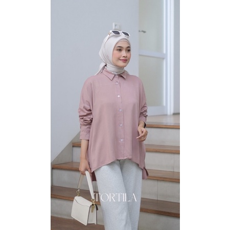 Hafina Basic Rayon shirt /longsleeve | Shopee Philippines