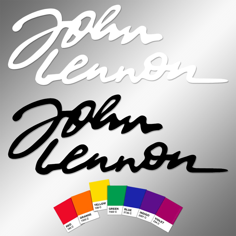2X John Lennon Signature | Stickers | Decals | Single Color | Vinyl ...