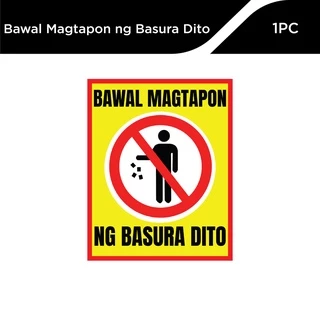 Shop bawal magtapon ng basura sign for Sale on Shopee Philippines