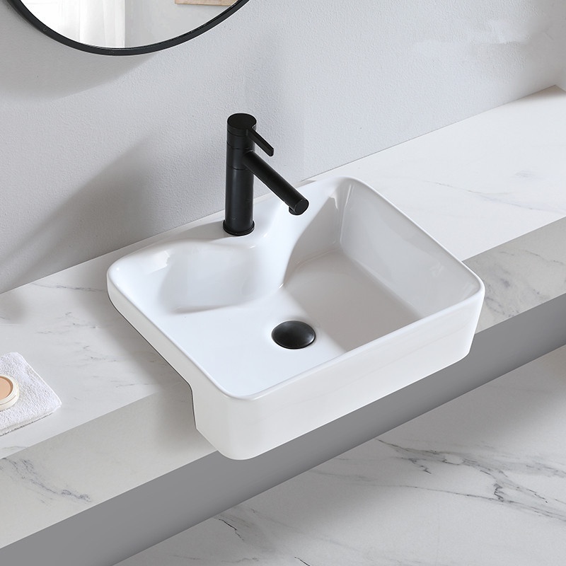 Table Basin Semi-Embedded Basin Wash Basin Square Bathroom Narrow Basin ...