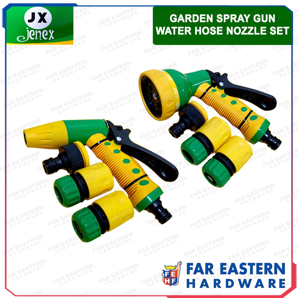 JENEX Garden Spray Gun Water Hose Nozzle Set | Shopee Philippines