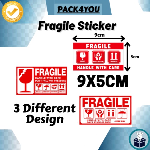 12pcs Fragile Sticker Fragile Warning Label Mudah Pecah Sticker Fragile ...