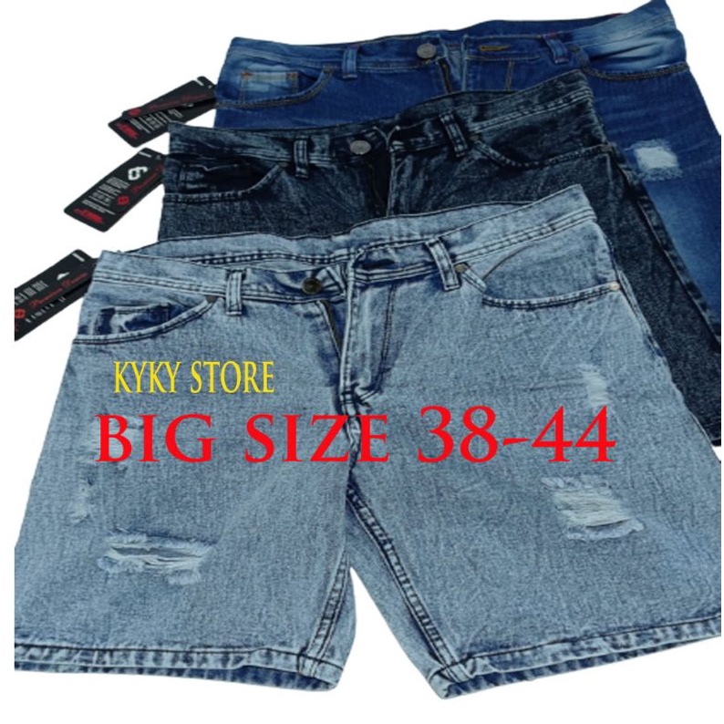 Men's Ripped jumbo Short jeans / jumbo jeans | Shopee Philippines