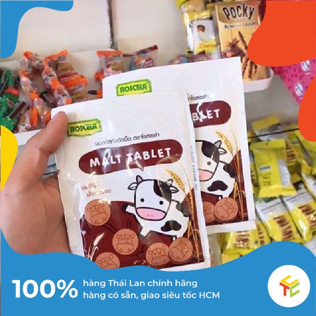Thai Malt Tablet cow's milk candy with chocolate flavor | Shopee ...