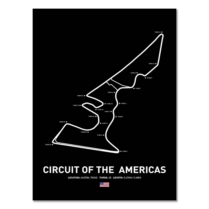 Formula 1 Race Track Poster F1 Car Racing Canvas Painting Nordic ...