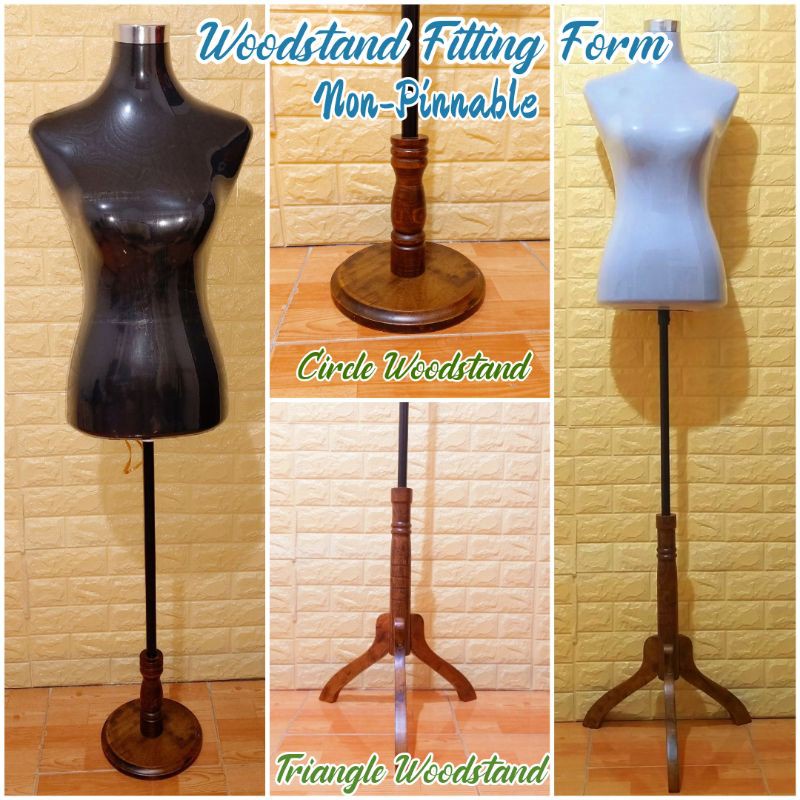 Kayang kaya Female Dress Fitting Form Wood and Metal Stand | Shopee ...