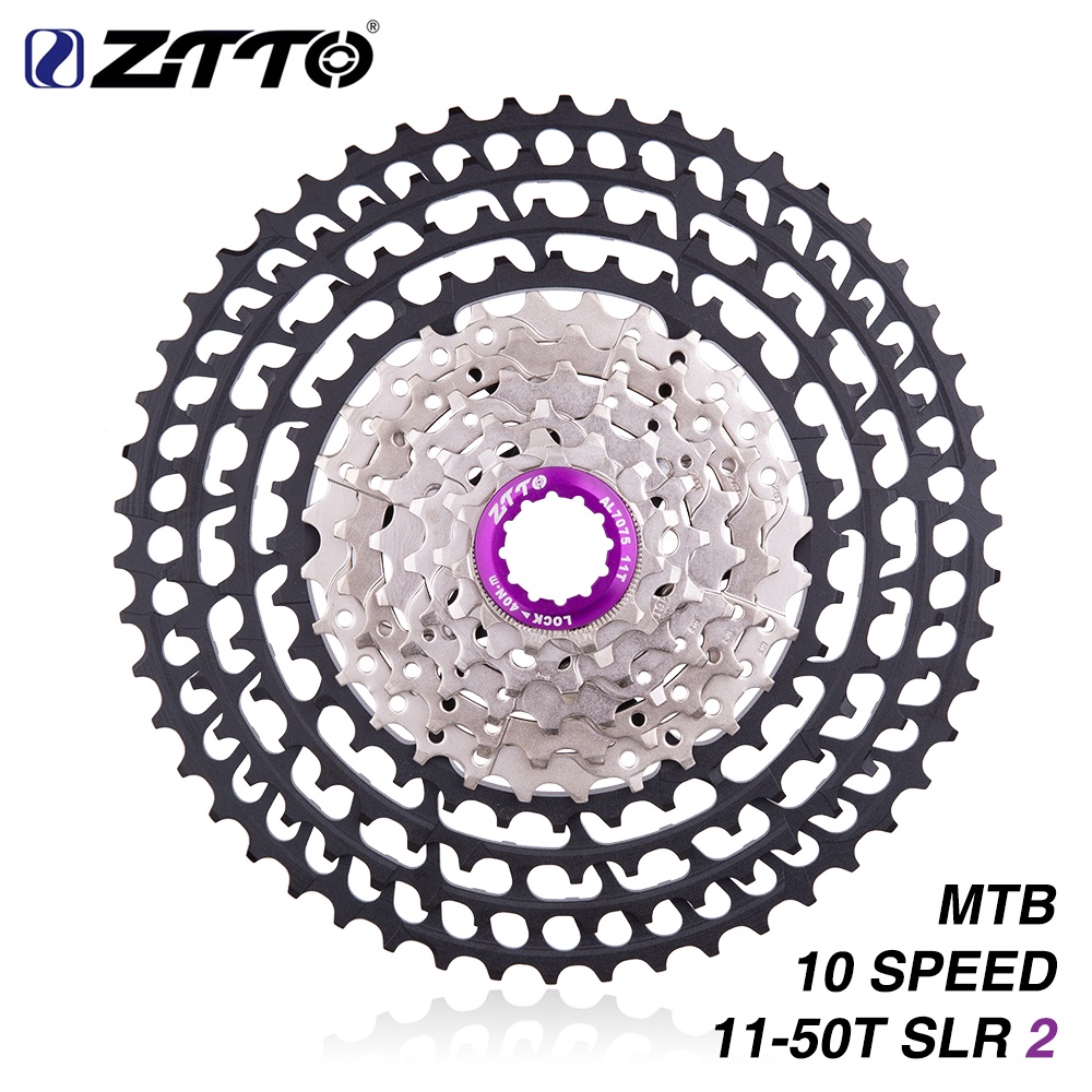 ZTTO MTB Cogs 10 Speed 11-50T SLR2 Flywheel 10s Bike Cassette For M7000 ...