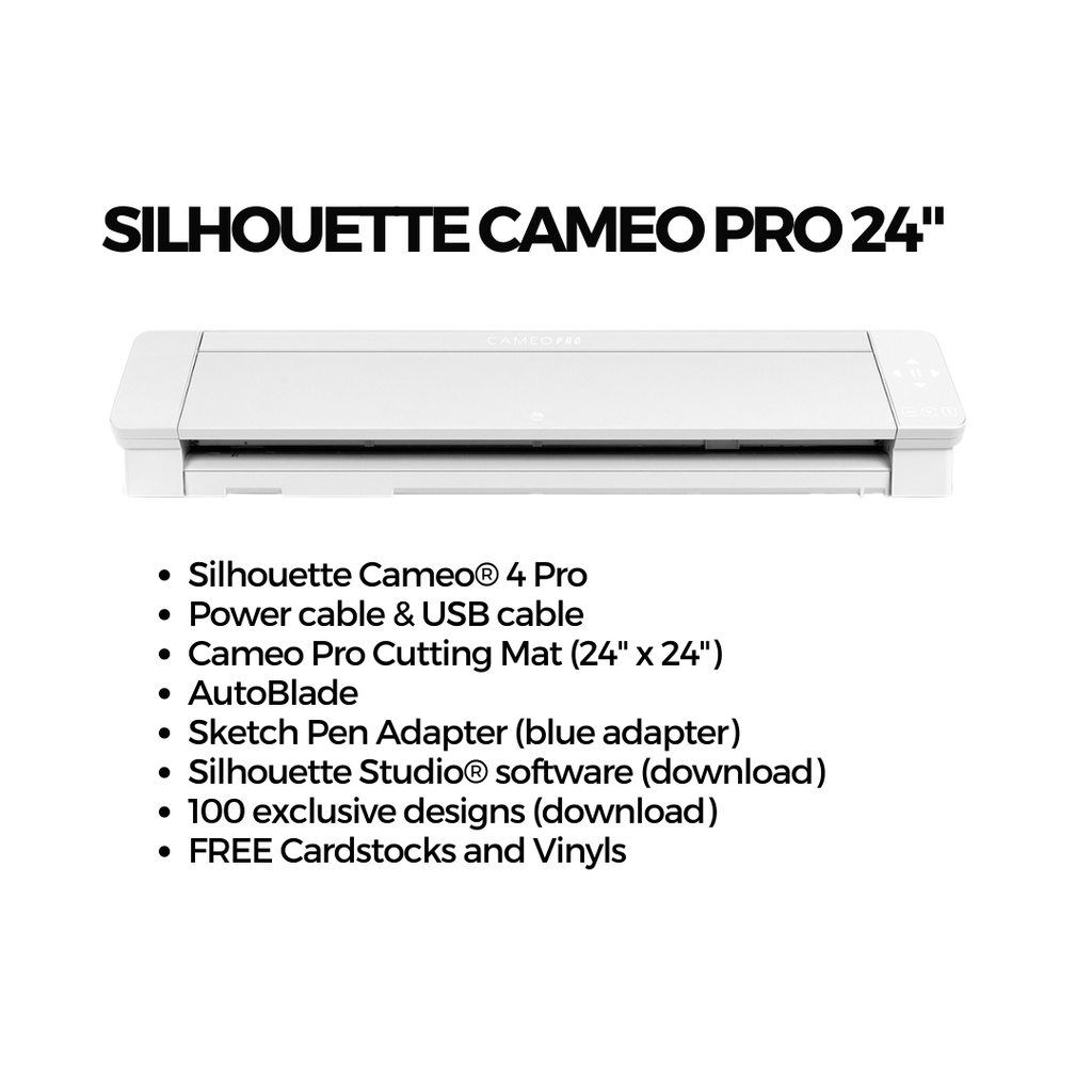 Silhouette Cameo Pro 24 inches with Bluetooth, 24x24 Cutting Mat ...