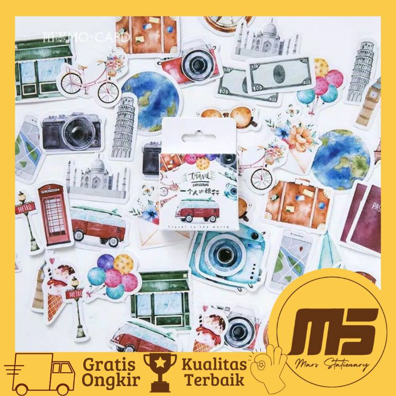 [45Pcs] Kawai Travel Bus Aesthetic Sticker | Cute Aesthetic Stickers ...