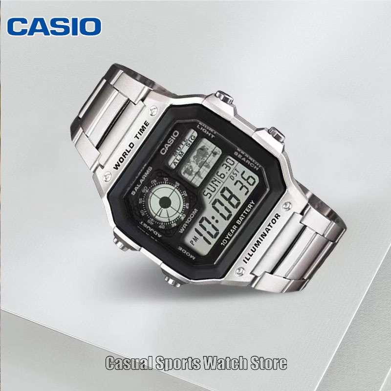 CASIO World Time Watch Women AE 1200WHD 1A CASIO Watch For Men Stainless Steel CASIO Watch For ...