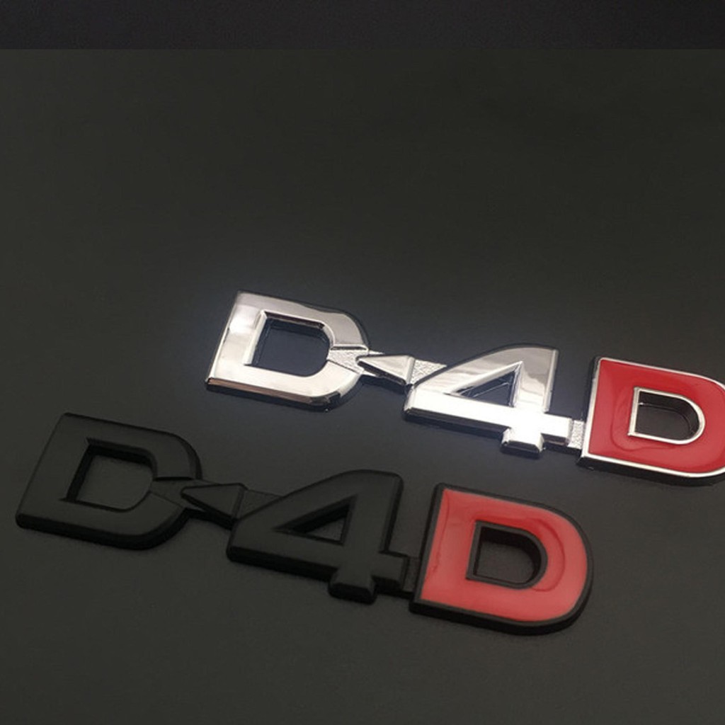D4D Emblem 3D Emblem / Decals Sticker ( Black and Silver ) (Assorted ...