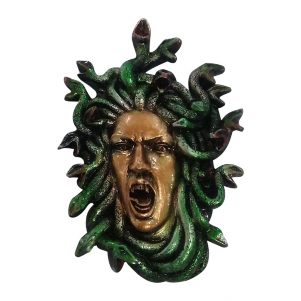 10cm Medusa Head of Snakes Statue Ancient Greek Mythology Gothic Wall ...