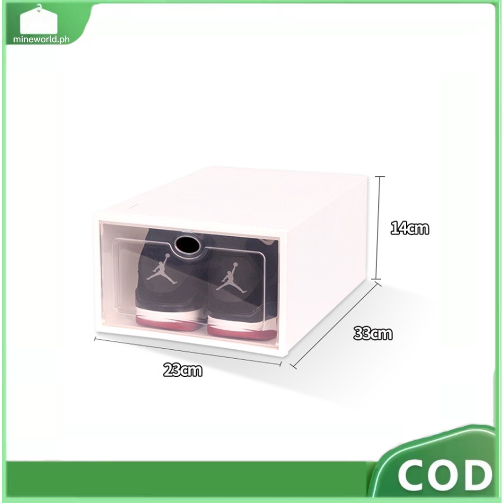 HOT New Shoe Box Transparent Organizer Stackable Folding Drawer Shoe ...