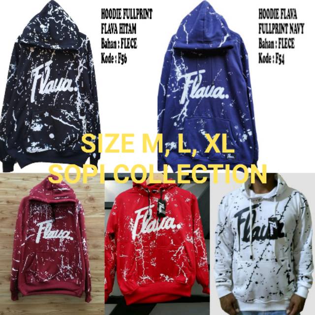 Flava SWEATER HOODIE FULL PRINT/SWEATER HOODIE Lightning/BERCAK-BERCAK ...