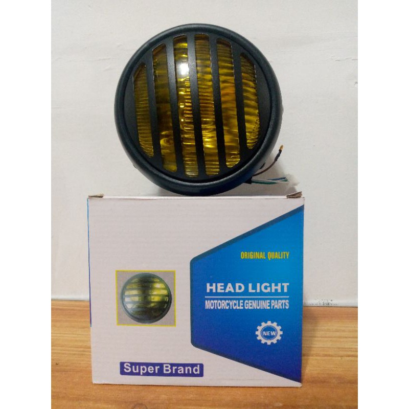 motorcycle Headlight project bike w/ grills | Shopee Philippines