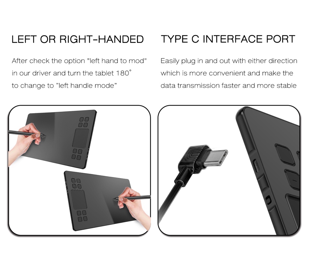 VEIKK A50 Drawing Tablet 10*6 inch Pen Tablet with Batter Free Pen ...