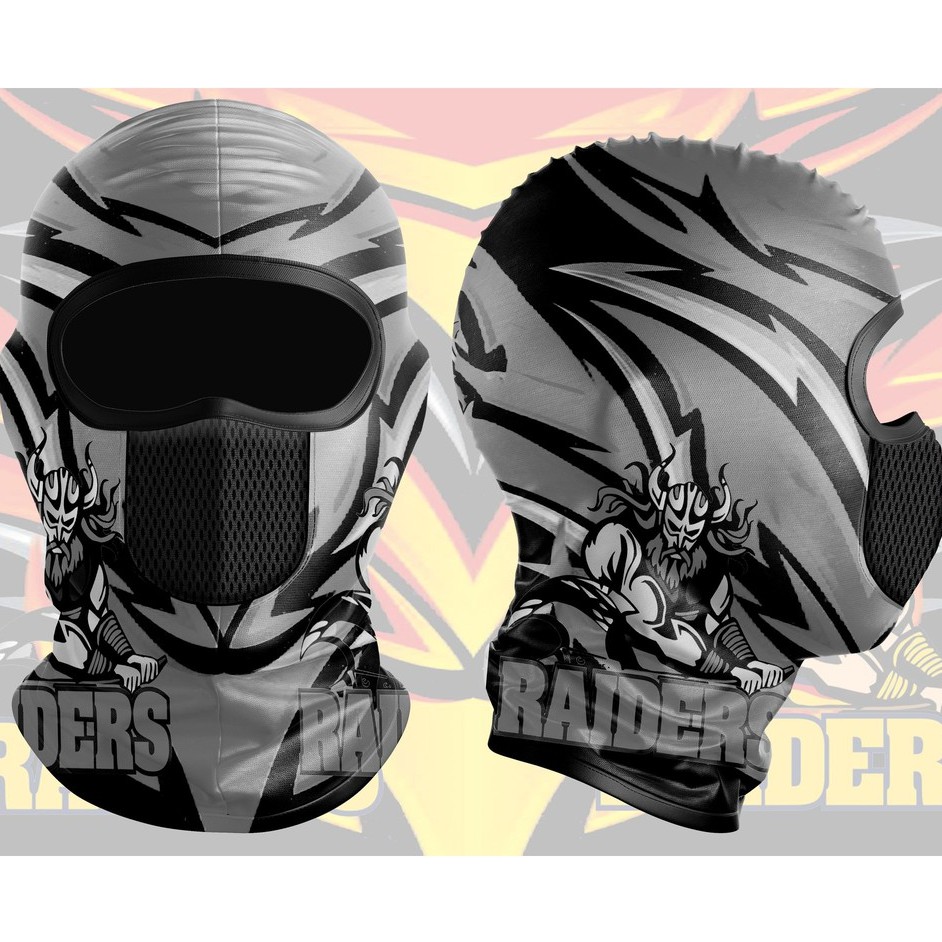 RAIDERS BF01 WITH FOAM MOTOR RIDING BALACLAVA full sublimation motor ...