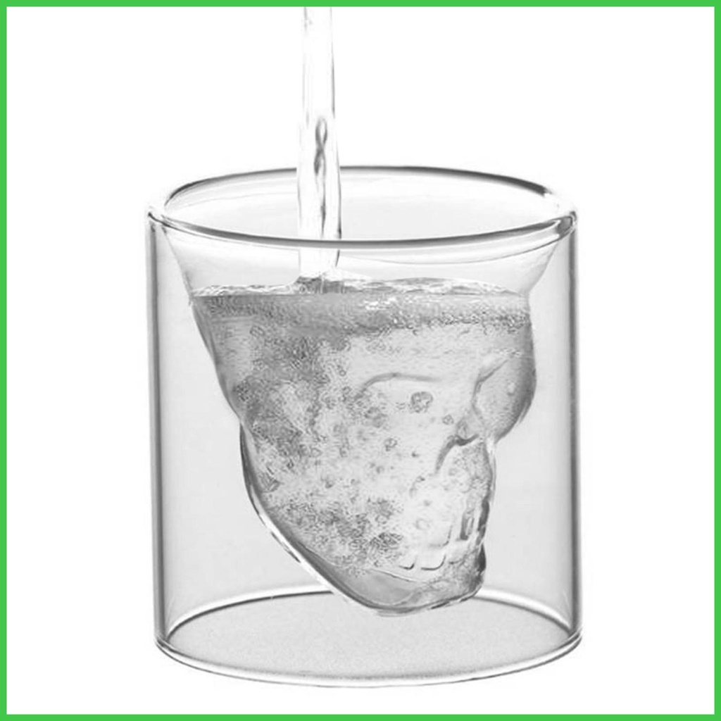Skull Shot Glasses Crystal Skeleton Cup for Whiskey Glass Cup Insulated ...