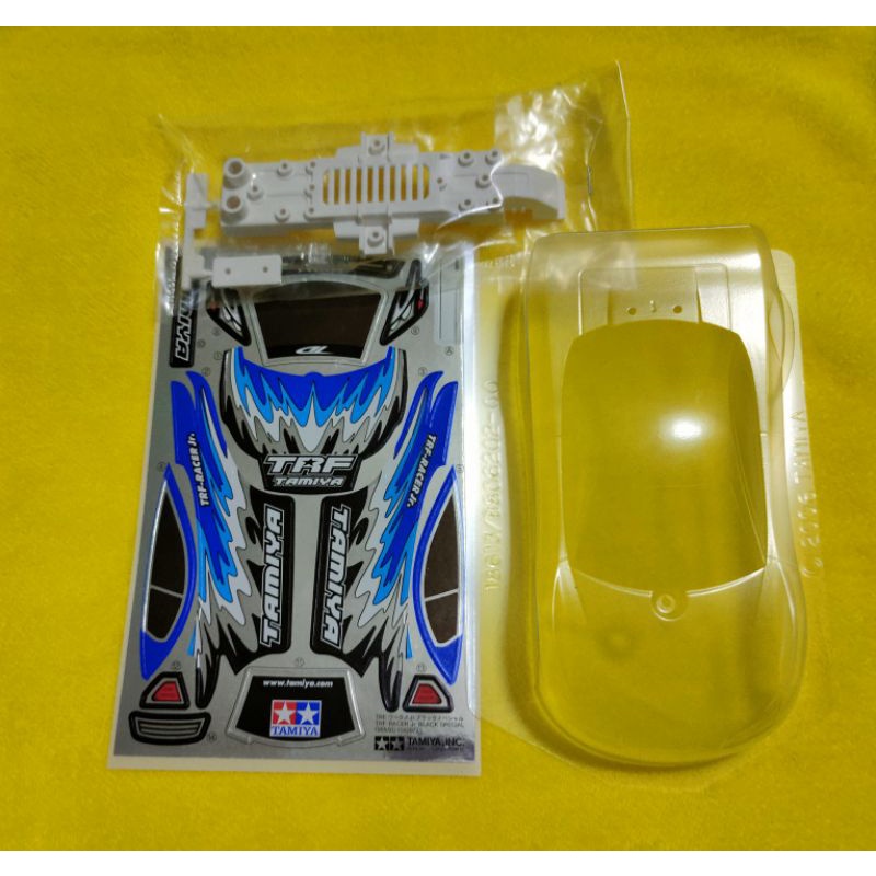 Tamiya TRF-Racer Jr. Black Special polycarbonate cowl/body with sticker ...