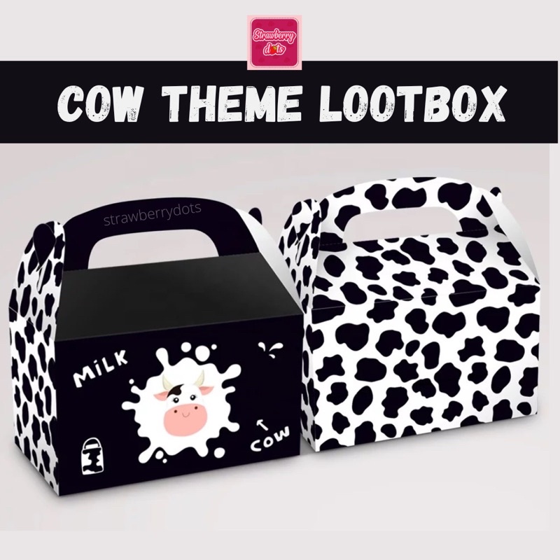 Cow Theme Party Lootbox Cow Party Cow Theme Cow Box | Shopee Philippines