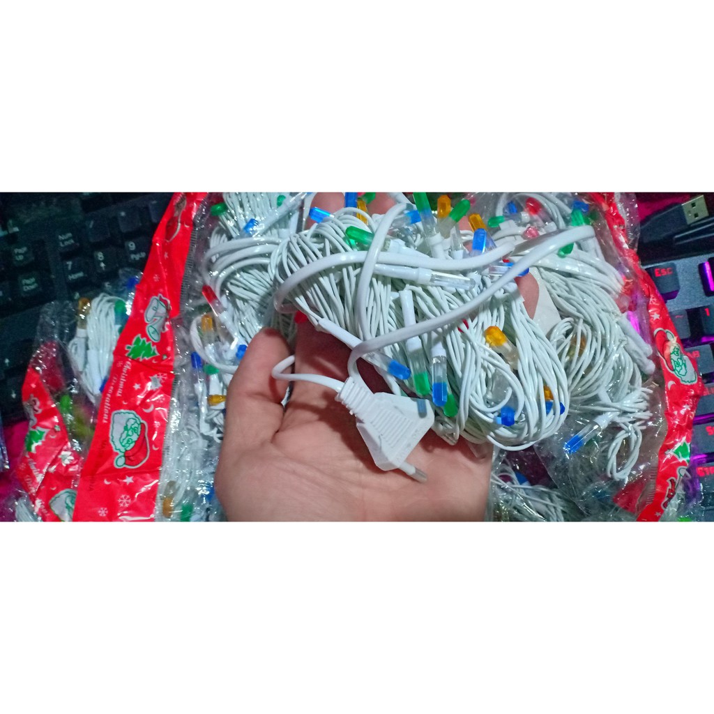 Good quality flashing led light string, 8m long. Genuine plug, many ...