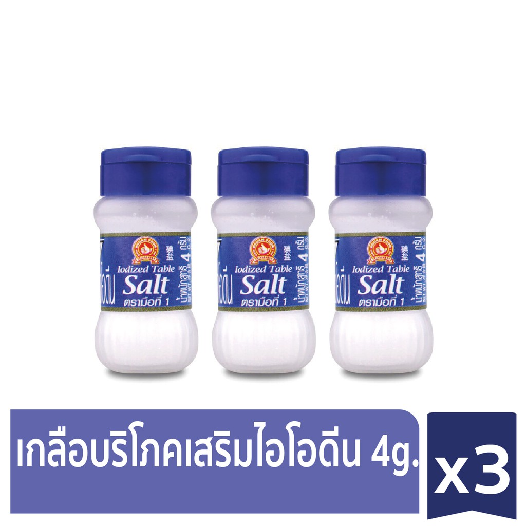 Nguan Soon Mini Bottle Iodine Supplement 4 g x3 Iodized Table Salt Small Size | Shopee Philippines
