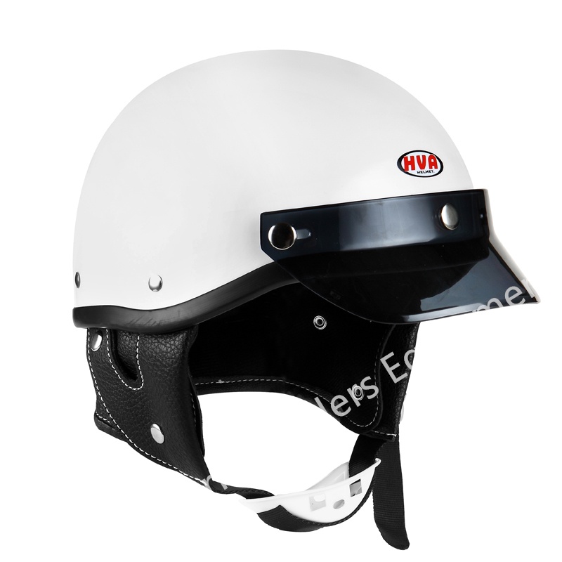 HVA Helmet Classic Retro Half Face Helmet For Motorcycle With ICC ...