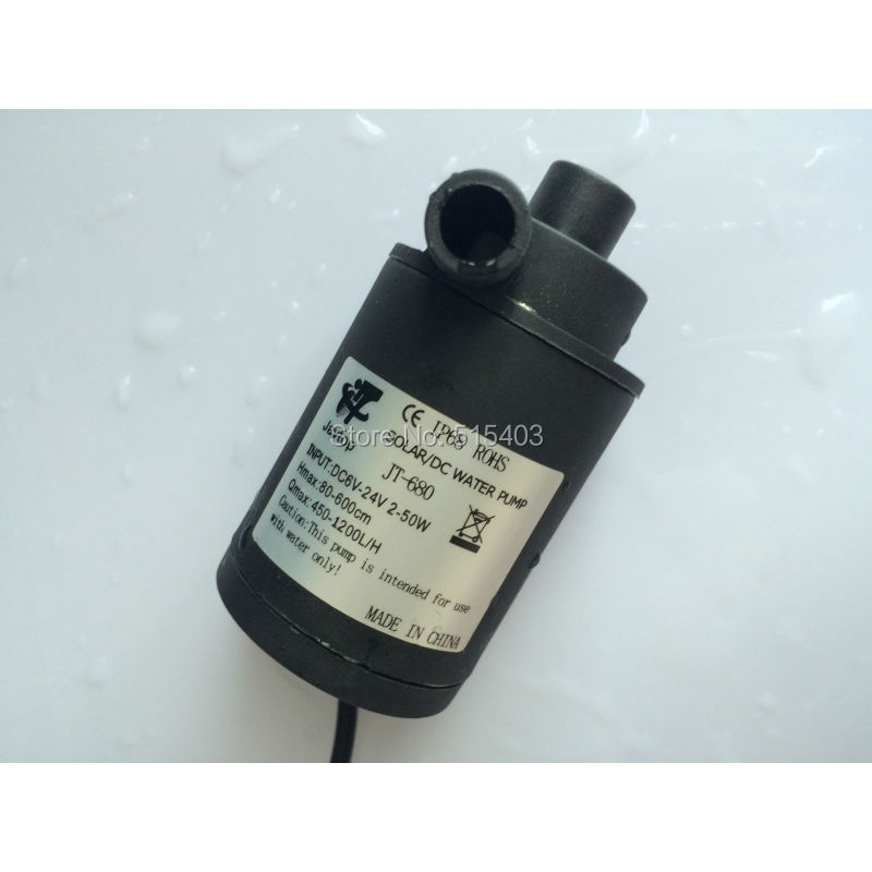 Heavy Duty 6-24Vdc Micro DC Submersible Pump, brushless, Max Head 8m ...