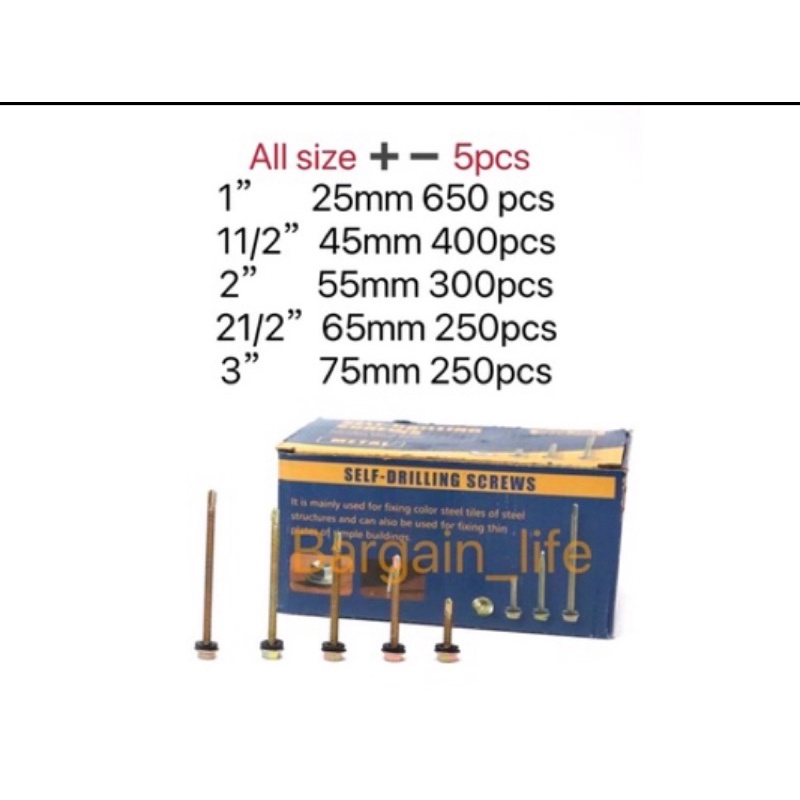 TEX SCREW for Metal & Wood (Per BoX) | Shopee Philippines