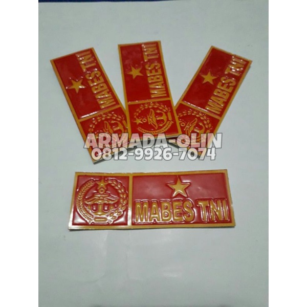 Mabes Tni Embossed Plate Sticker | Mabes Tni Motorcycle Plate Stickers ...