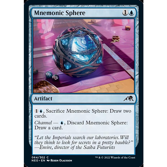 Magic the Gathering Singles - Mnemonic Sphere - Kamigawa: Neon Dynasty ...