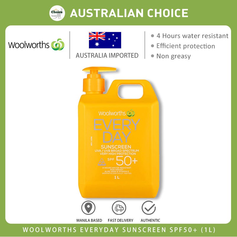 Woolworths Sunscreen Spf 50+ 1L. | Shopee Philippines