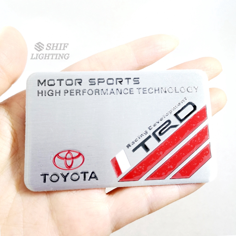 1 x Aluminum TRD MOTORSPORTS Logo Car Auto Decorative Emblem Badge ...