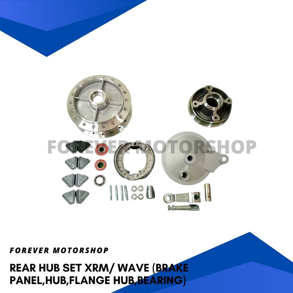 Rear Hub Set xrm/ wave (Brake panel,Hub,Flange Hub,Bearing) | Shopee ...