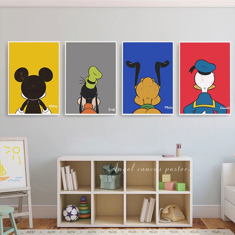 Angel Disney Cartoon Animation Mickey Mouse Donald Duck Canvas Poster ...