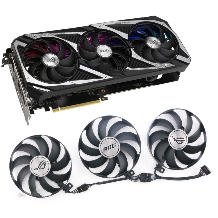 Cooling Fans GPU Fans Replacement Fans Radiator for ASUS RTX3060 3050 ...