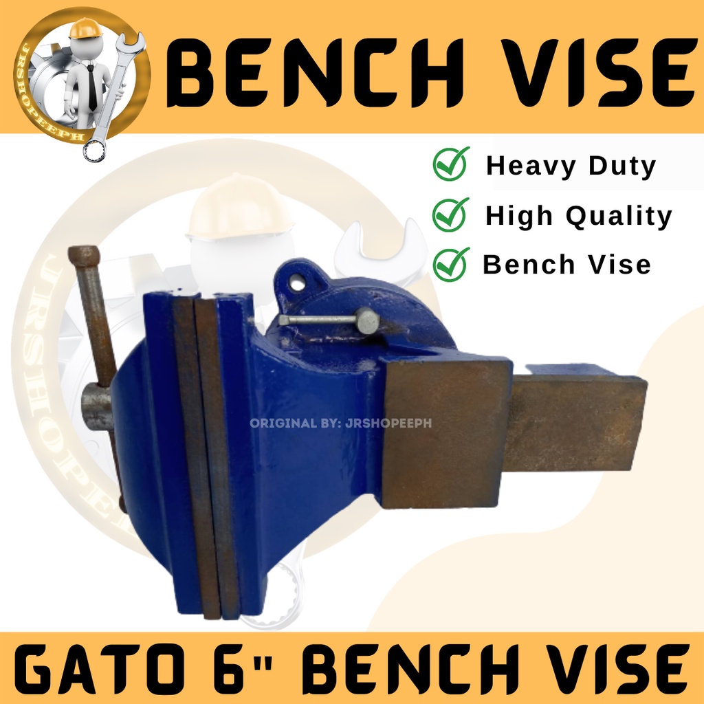 Jrshopeeph Gato 6" Bench Vise Rotatable High Quality Heavy Duty ...