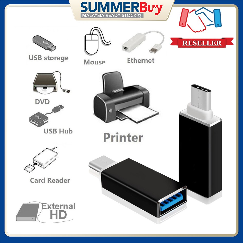 USB 3.1 Type C to USB 3.0 Converter USB Type-C OTG Adapter For Printer ...