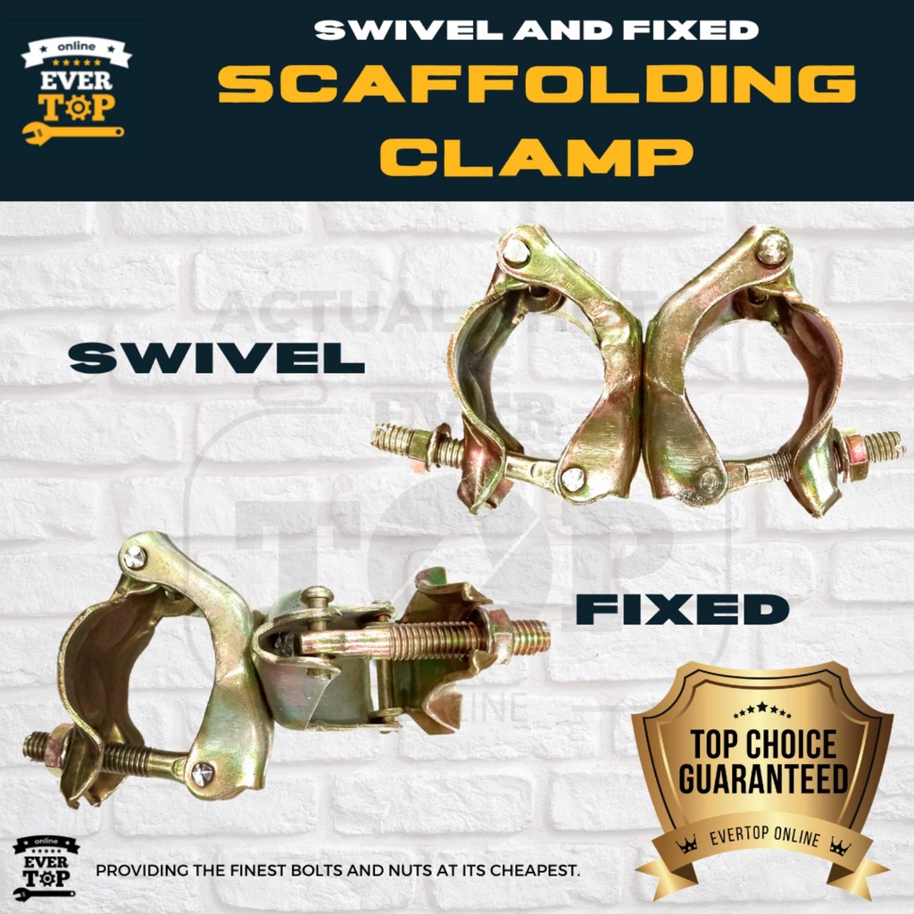SCAFFOLDING CLAMP 1 1/2 (SOLD PER PC.) SWIVEL & FIXED | EverTop Online ...