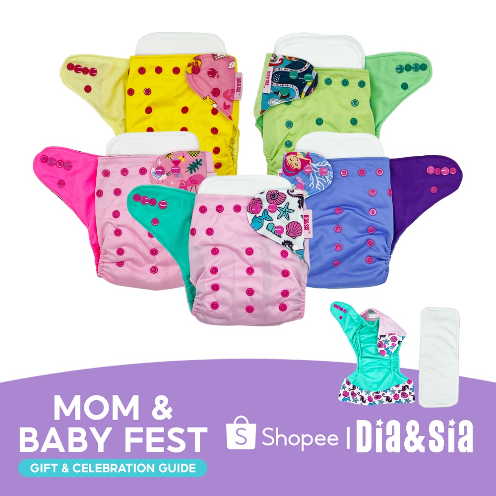 c DIA&SIA AWJ cloth diaper with AWJinserts | Shopee Philippines