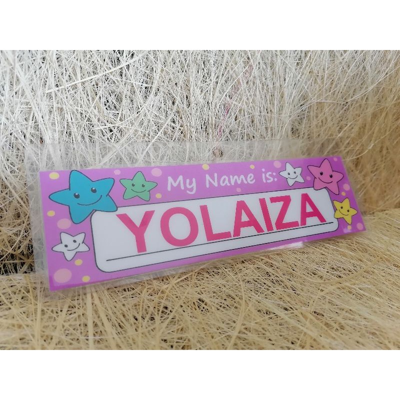Laminated Name Tag for your kids with clip | Shopee Philippines