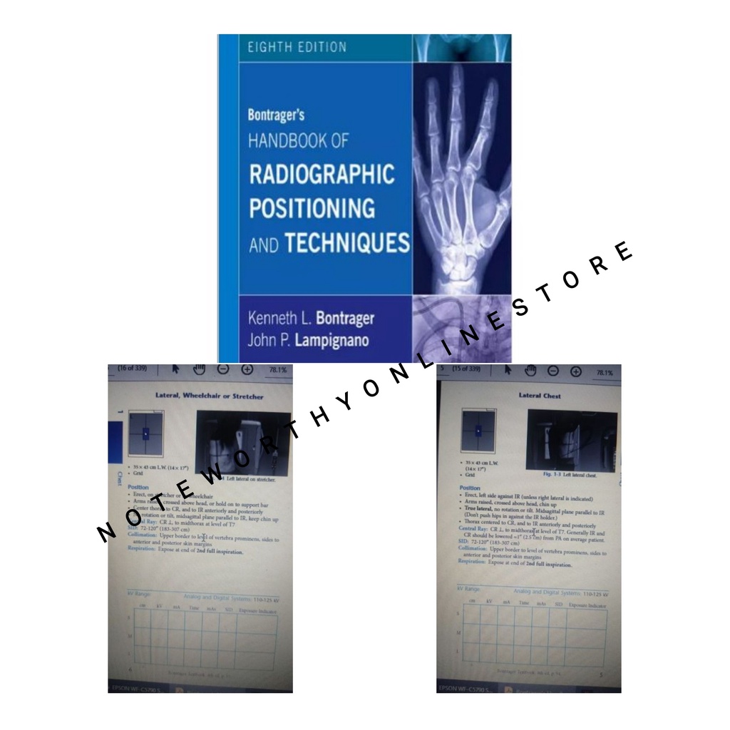 Medicine Student's RRT RadTech Bontrager's Handbook of Radiographic ...